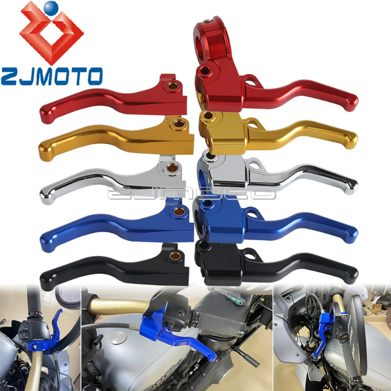 Motorcycle Handles BrakeLevers & Easy Pull Clutch Lever Set For Harley ...