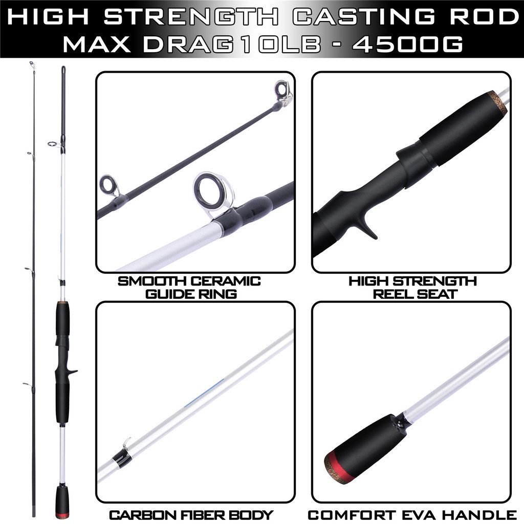 FRRTC Fishing Rod Carbon Fiber 1.65m 1.8m Casting Spinning Fishing Rod ...