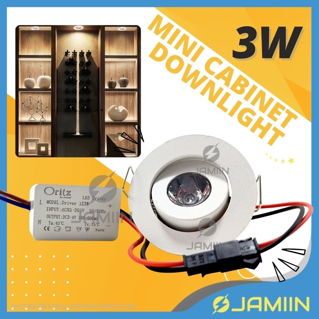 3W MINI DownLight LED Fixture Lampu LED Spotlight Jewelry Indoor ...