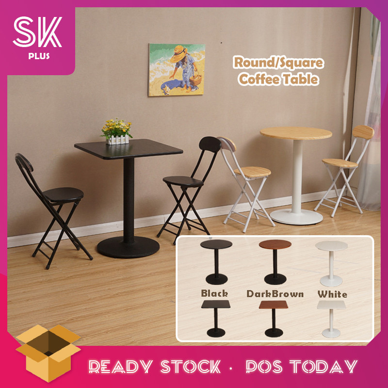 SKplus 60cm Round/Square Coffee Table Simple Balcony Dining Table Bar ...