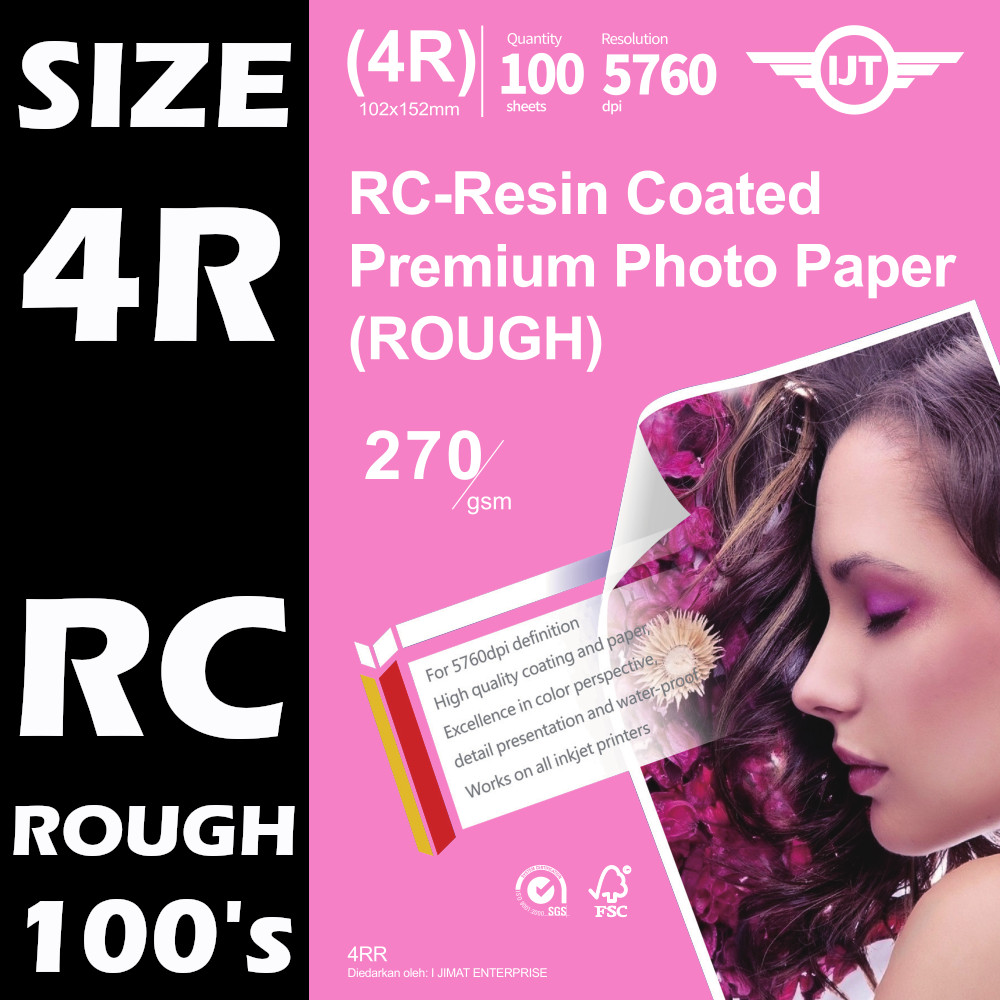 IJT 4RG 4RR 4RS 260gsm 270gsm 270g RC Glossy Satin Rough Premium Photo ...