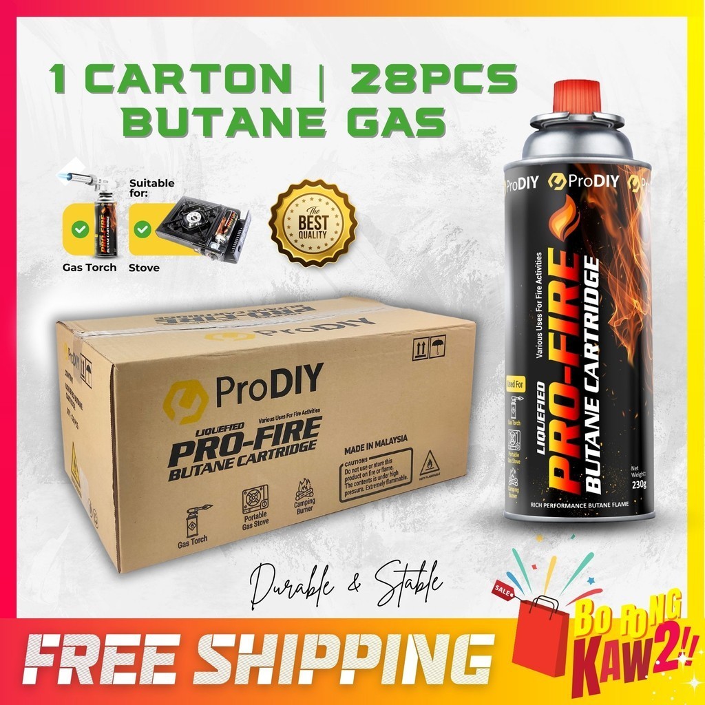 1 Carton Butane Gas Refill Camping Equipment Cooking Gas Stove 28 ...