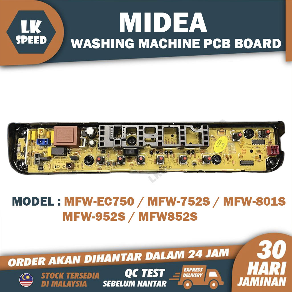 MFW-EC750 MFW-752S MFW-801S MFW-952S MFW852S MIDEA WASHING MACHINE PCB BOARD (CONTROL BOARD ...