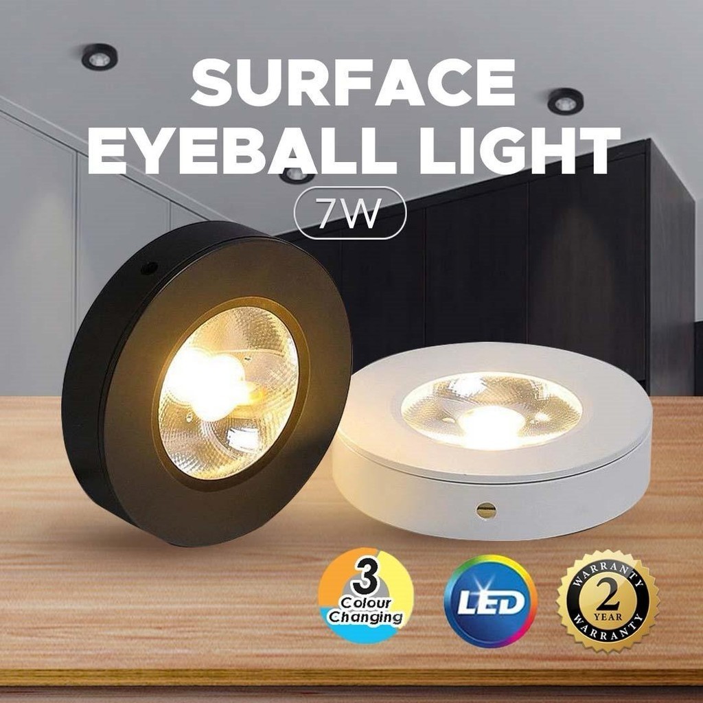 7W SURFACE LED EYEBALL LIGHT 240V 3C SURFACE MOUNTED CEILING LED ...