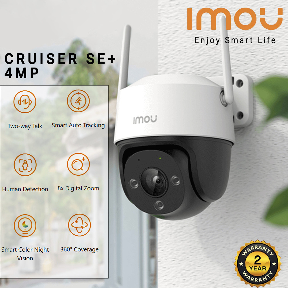 Imou Cruiser SE+ 4MP 1440p 2K+ Pan / Tilt 360° Color Night Vision Two ...