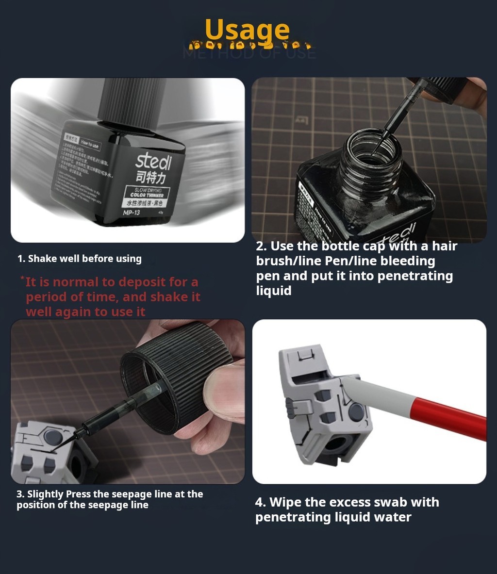 Stedi MP-10~MP-13 40g Water Based Panel Line Paint Model Weathering ...