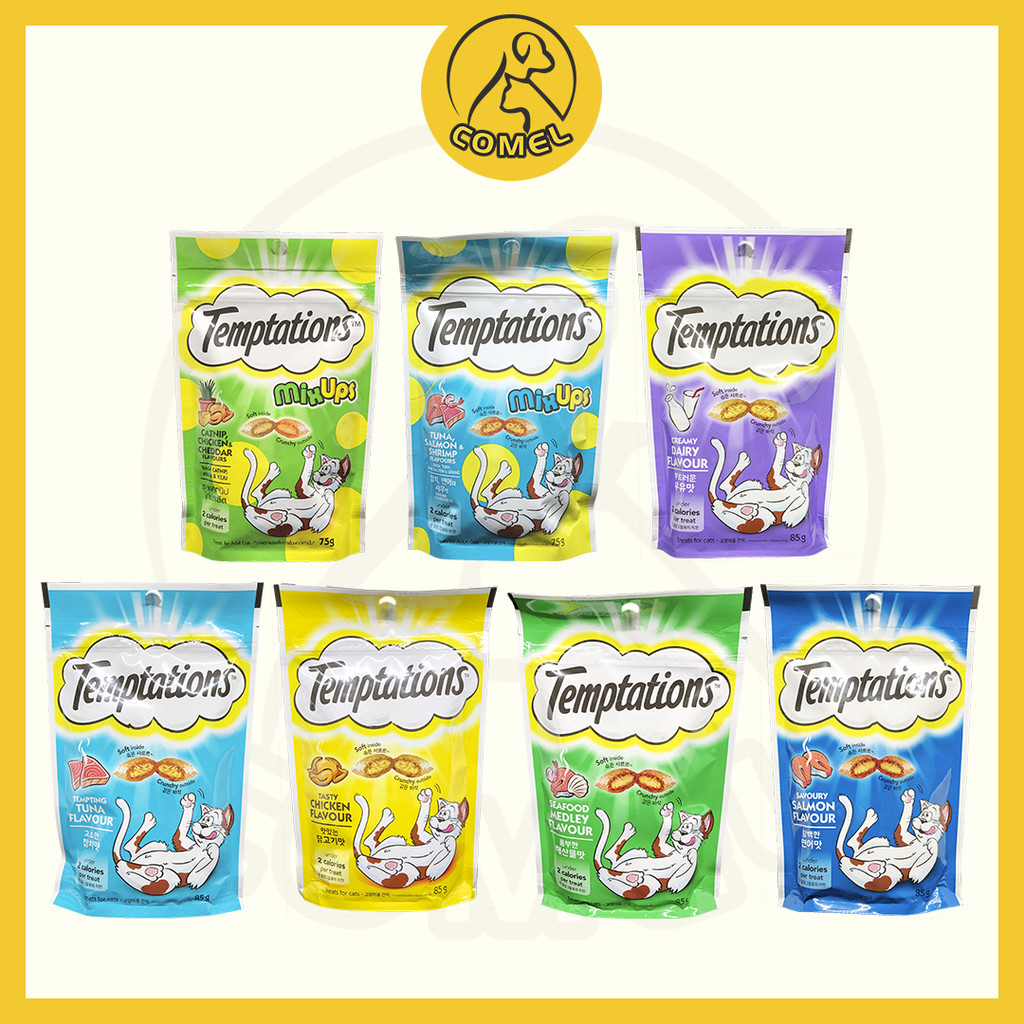 Temptations Crunchy Cat Biscuit/Cat Treats/Cat Snacks 75g/85g | Shopee ...