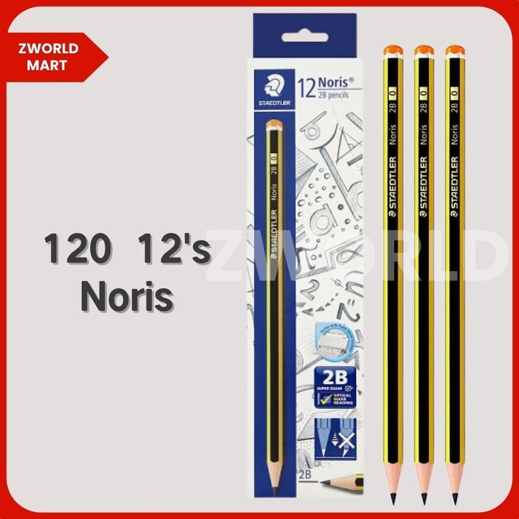 STAEDLER 120 Noris 2B Pencil / 118 Noris 2B Triangular set | Shopee ...