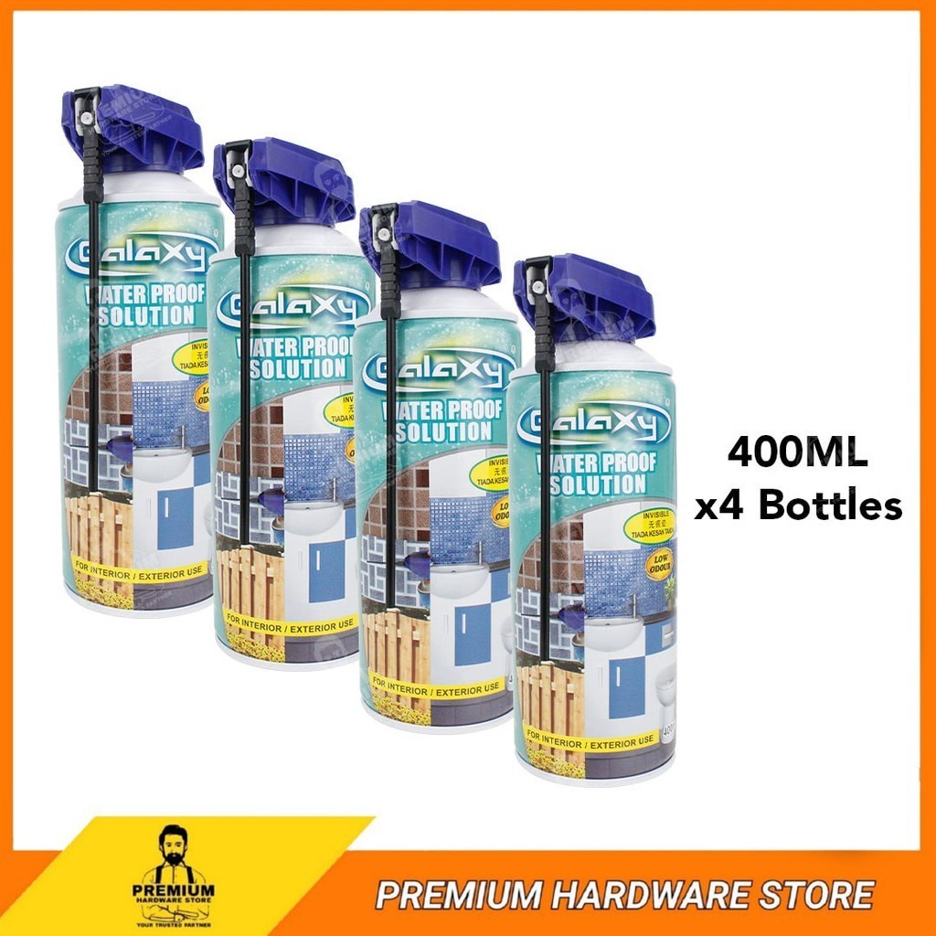 GALAXY WATERPROOF SOLUTION 400ML (4 Bottle) Interior Water Proof Toilet ...
