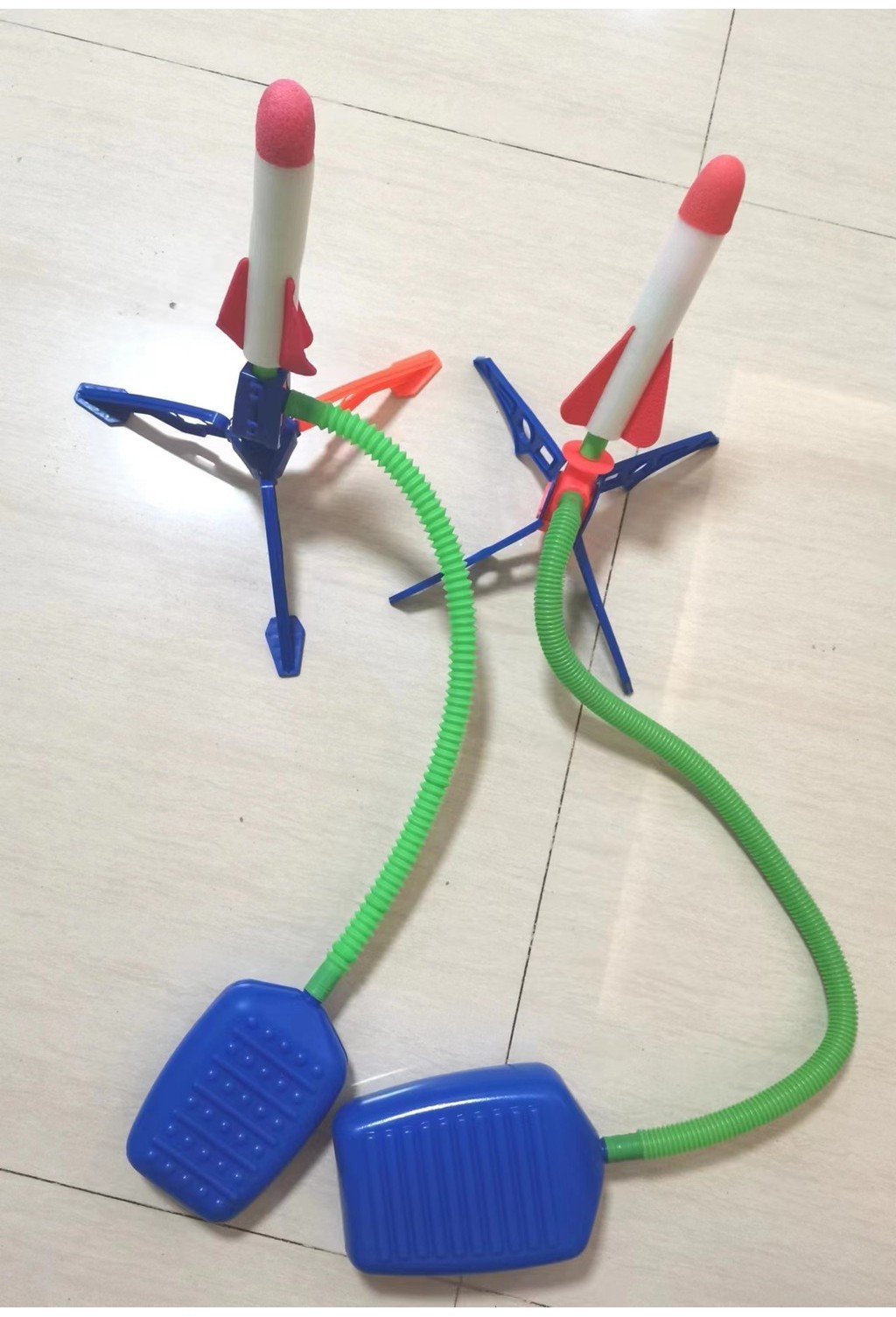 Luminous Foot Rocket Jump Air Rocket Flashing Flying Double Launcher ...