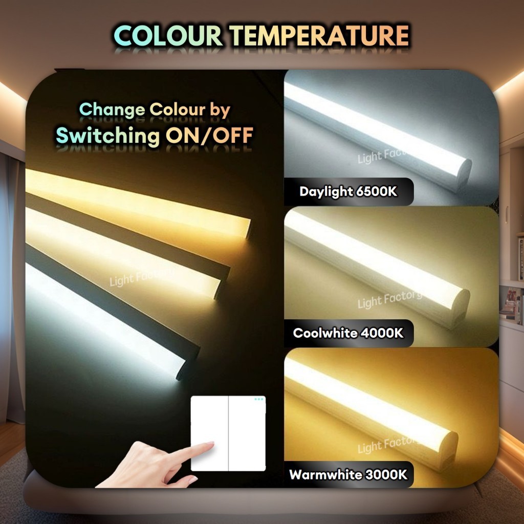 💥NEW💥 PHILIPS 3 Colour LED T5 Batten Light 1FT 3.4W || 2FT 6.5W || 3FT ...