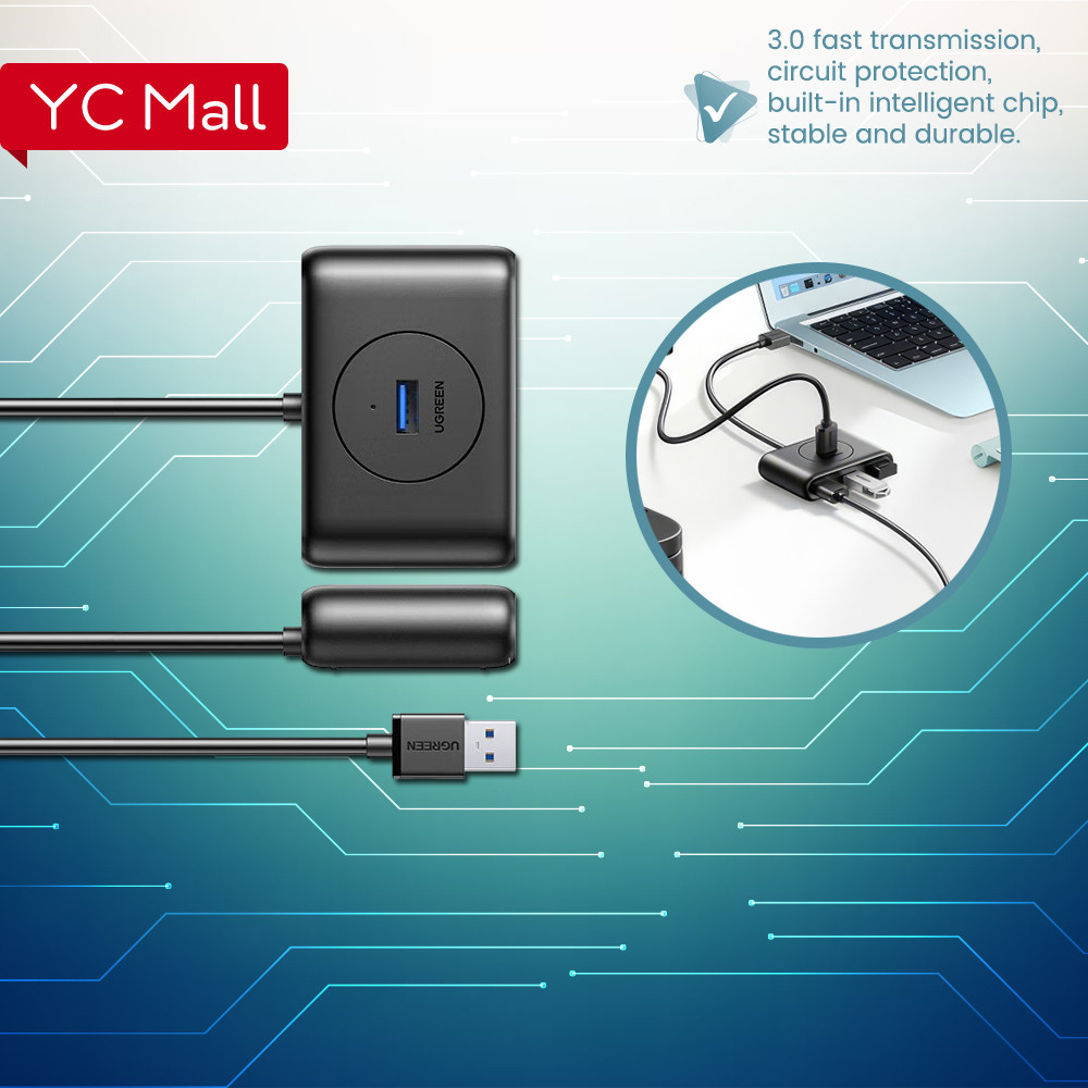 UGREEN 4 USB 3.0 Hub External USB Adapter Converter Splitter with Type ...