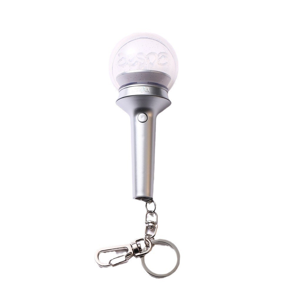 Kpop Idol AESPA Mini Lightstick Keyring Lamp Glow Stick Keychains ...