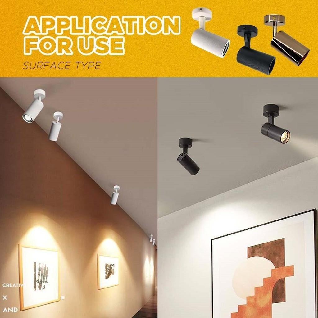 SPOTLIGHT FITTING GU10 BULB HOLDER REPLACEABLE BULB CEILING SPOTLIGHT ...