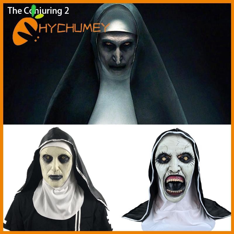 Get Ready To Scare The Conjuring 2 Horror Nun Latex Mask For Dress ...