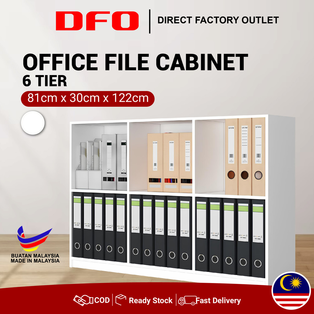 DFO Office File Cabinet 6 Tier /A4 Bookshelf/Rak Buku 6 Tingkat/Home ...