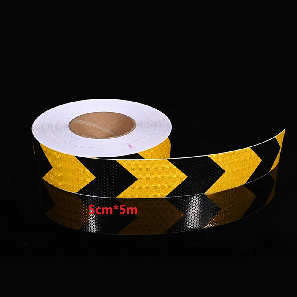5cm/10cm/20cm*3M Arrow Reflective Hazard Safety Tapes Yellow-Black ...
