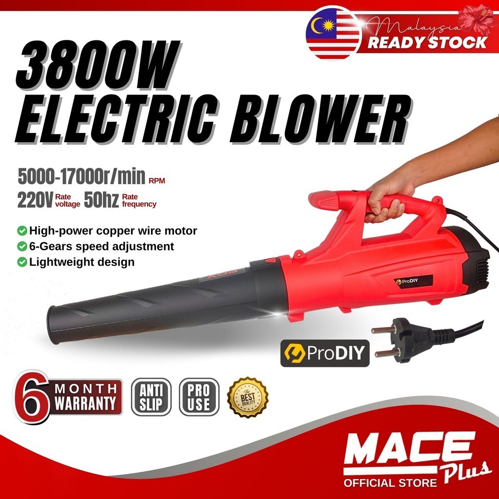 220V Electric Blower 3800W Powerful Blower Angin Machine Leaf Air ...