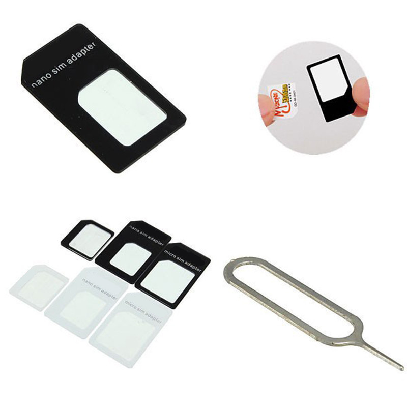 Nano SIM Holder Adapter 4 in 1 Universal with Tool Pin SIM Card Tray ...
