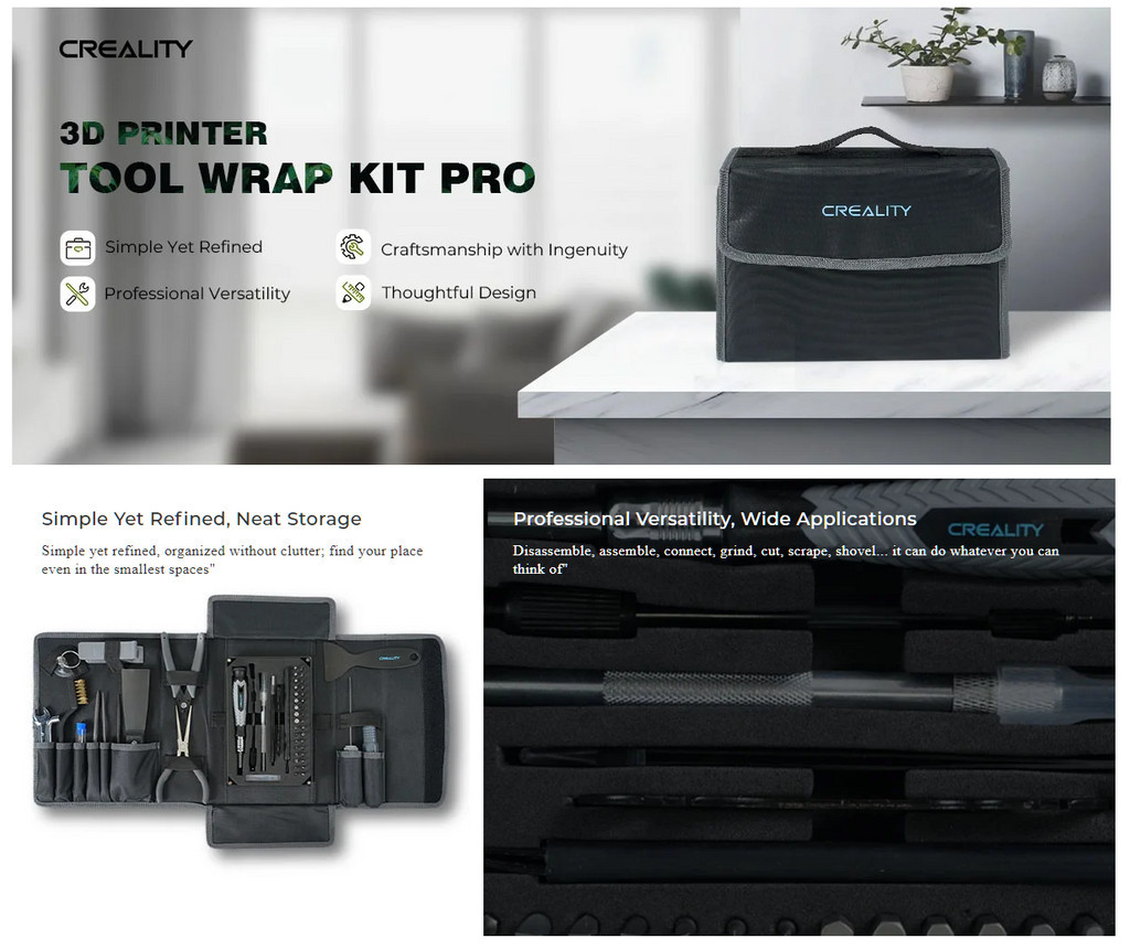 CREALITY 3D Printer Tool Wrap Kit Pro, 3D Printer Accessories, 3D ...