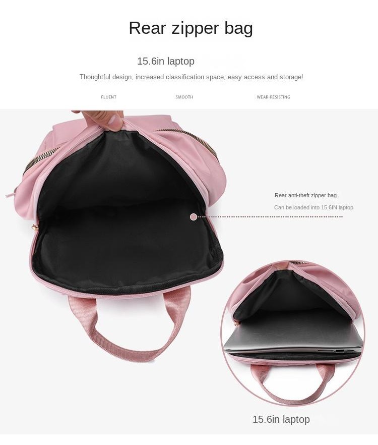 Nylon Waterproof Women Backpack Fashion Design Laptop Backpacks Large ...