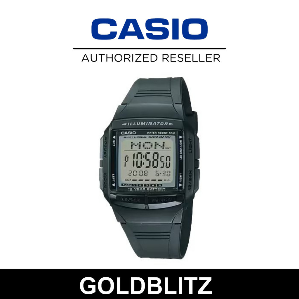 Casio DB-36-1A Vintage Collection Black Resin Band Databank Classical ...