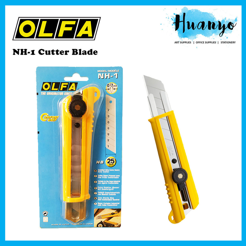 Olfa NH-1 Cutter Heavy Duty Comfort Grip Cutter Knife Blade 25MM | Shopee Malaysia
