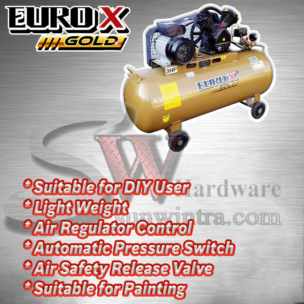SW HARDWARE EUROPOWER GOLD SERIES EAW-7120G 3HP Heavy Duty Air Compressor | Shopee Malaysia