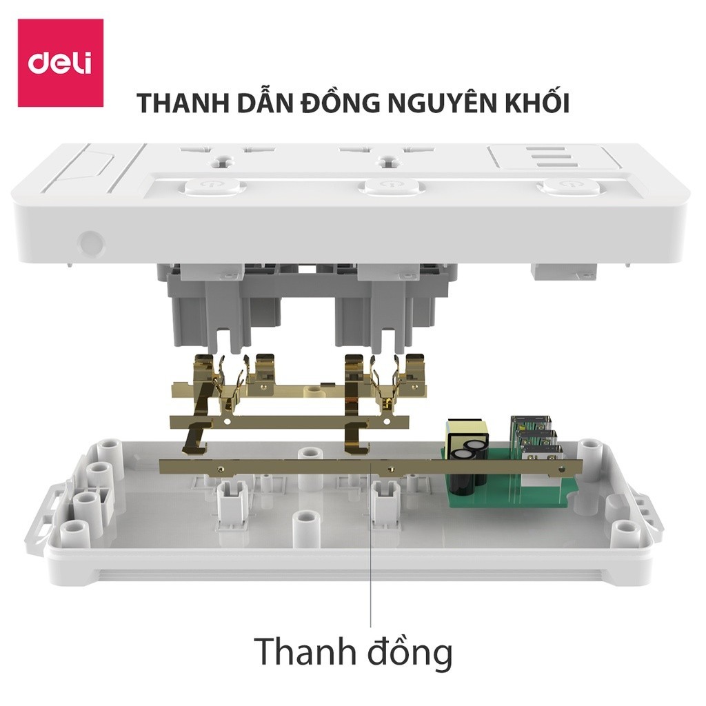 Deli Multi-Purpose Power Socket Square Socket USB & TypeC Port Quick ... Deli Multi-Purpose Power Socket Square Socket USB & TypeC Port Quick ...