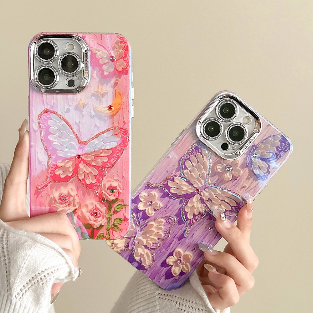 For iphone 15 Pro Max 14promax 12pro 13promax fashion Colorful butterfly pattern Phone Case For ...
