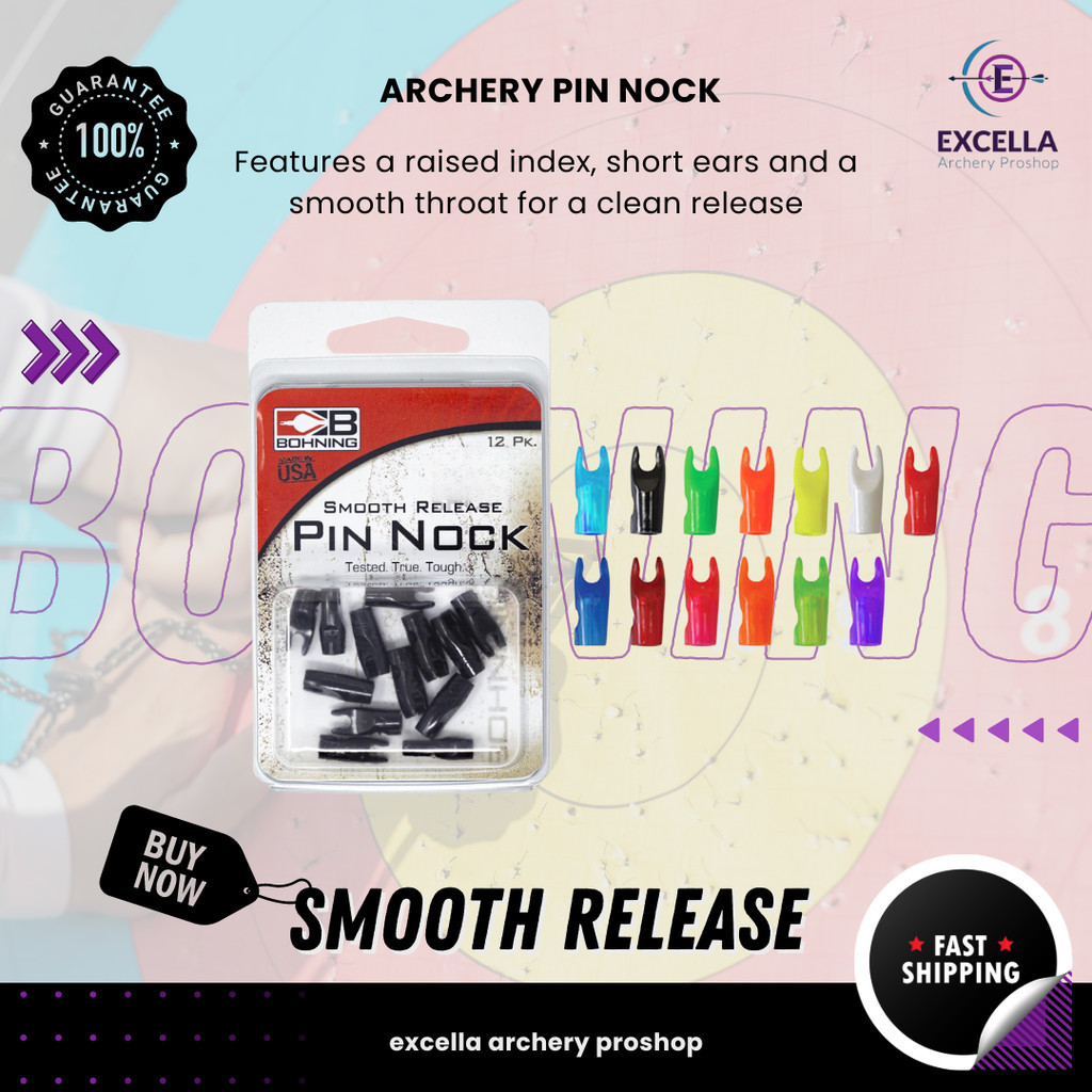 Bohning Archery Pin Nocks Smooth Release (12pcs) | Shopee Malaysia