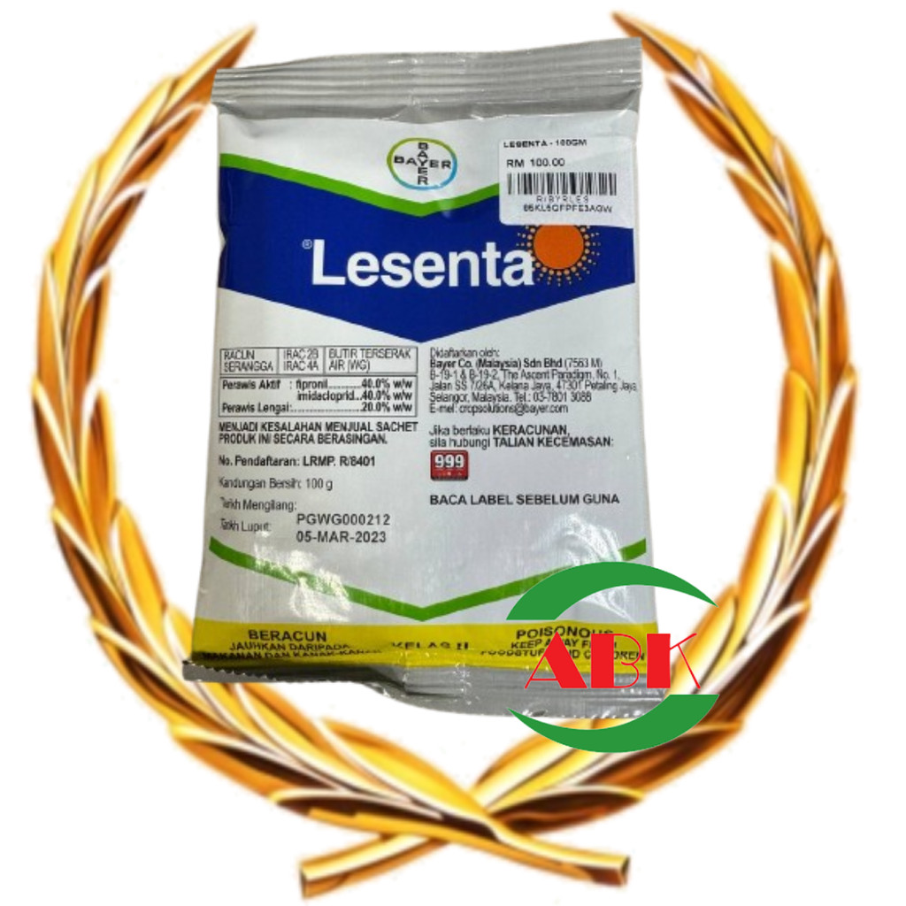 [OFFICIAL SELLER] BAYER LESENTA (100GM) RACUN SERANGGA 100% ORIGINAL ...