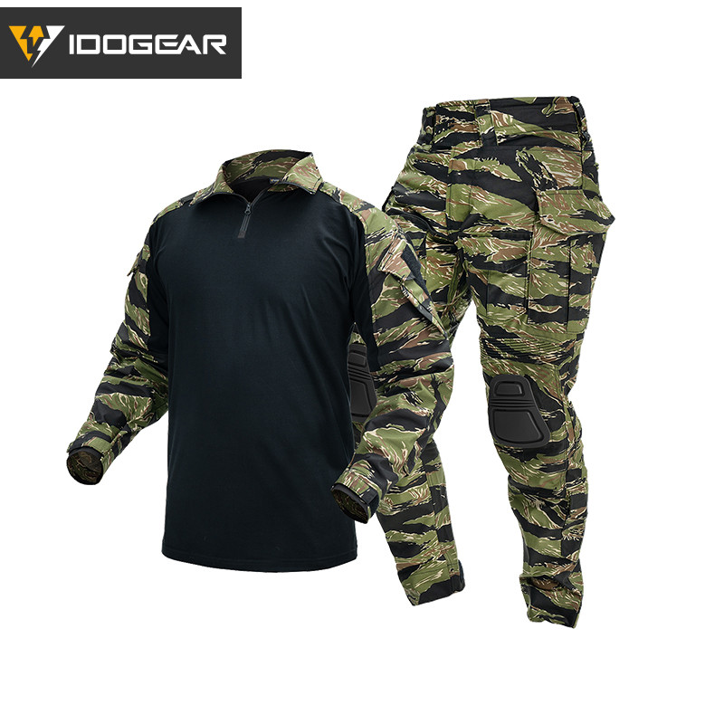 IDOGEAR Tactical G3 Combat Uniform Shirt and Pants with Knee Pads New ...
