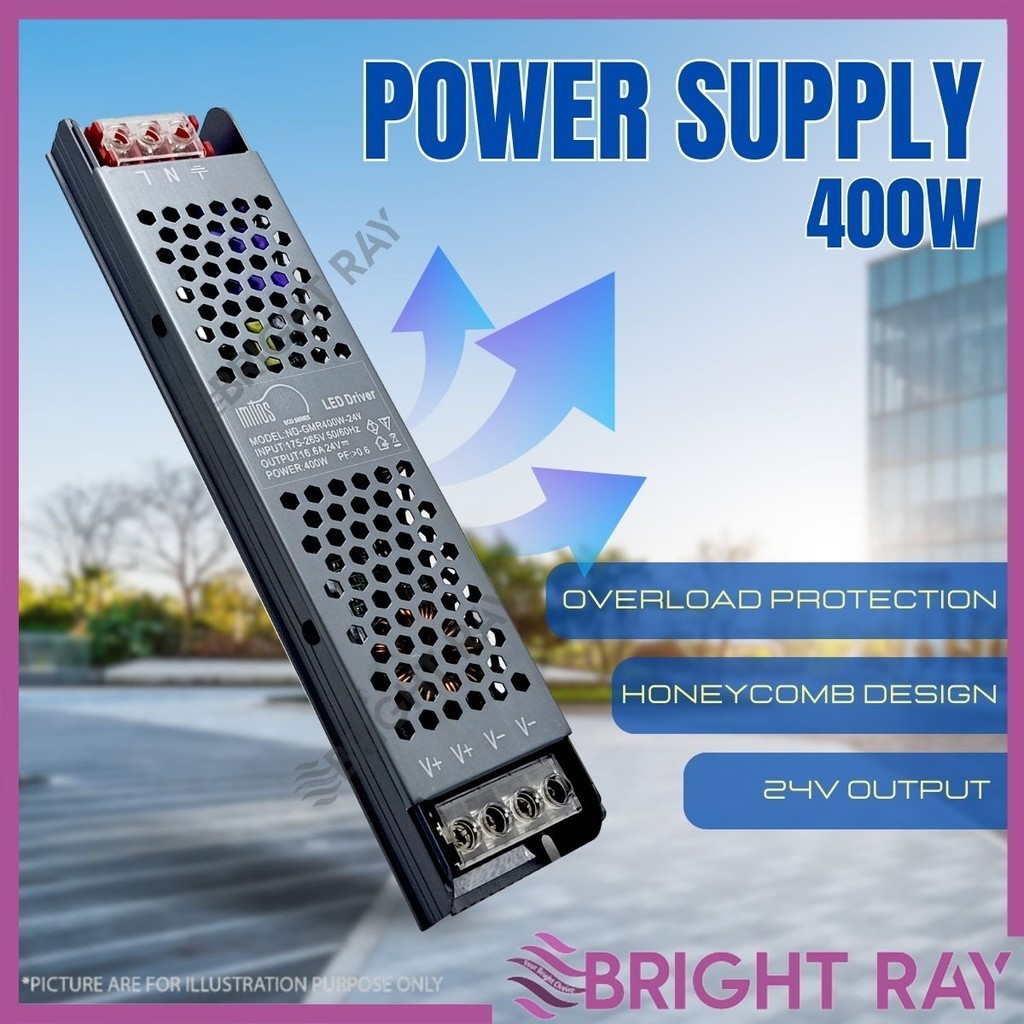 SLIM DESIGN Power Supply DC24V 400W Lighting Transformer LED Strip Light Low Voltage Transformer ...