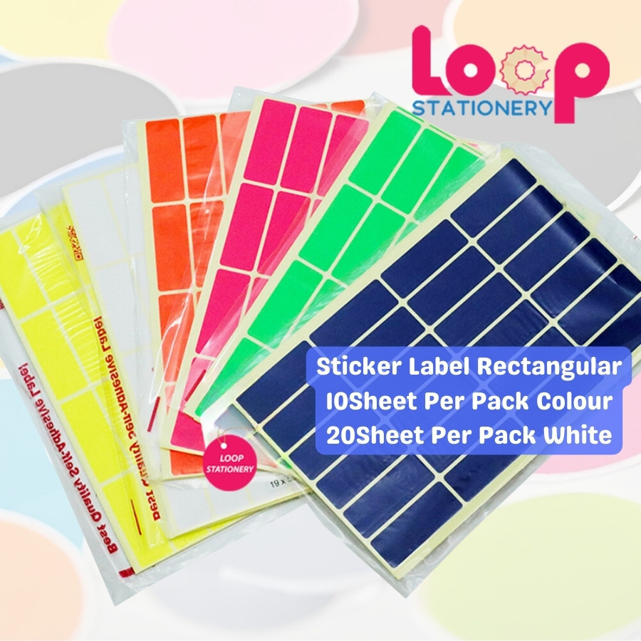 Sticker Label Rectangular Shape Colour Green | Shopee Malaysia