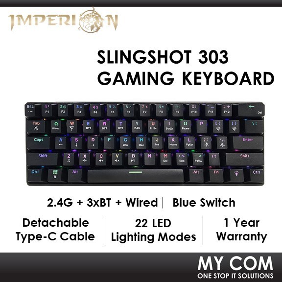 Imperion Slingshot 303 61 Keys 3-mode 2.4G Wireless Bluetooth Wired ...