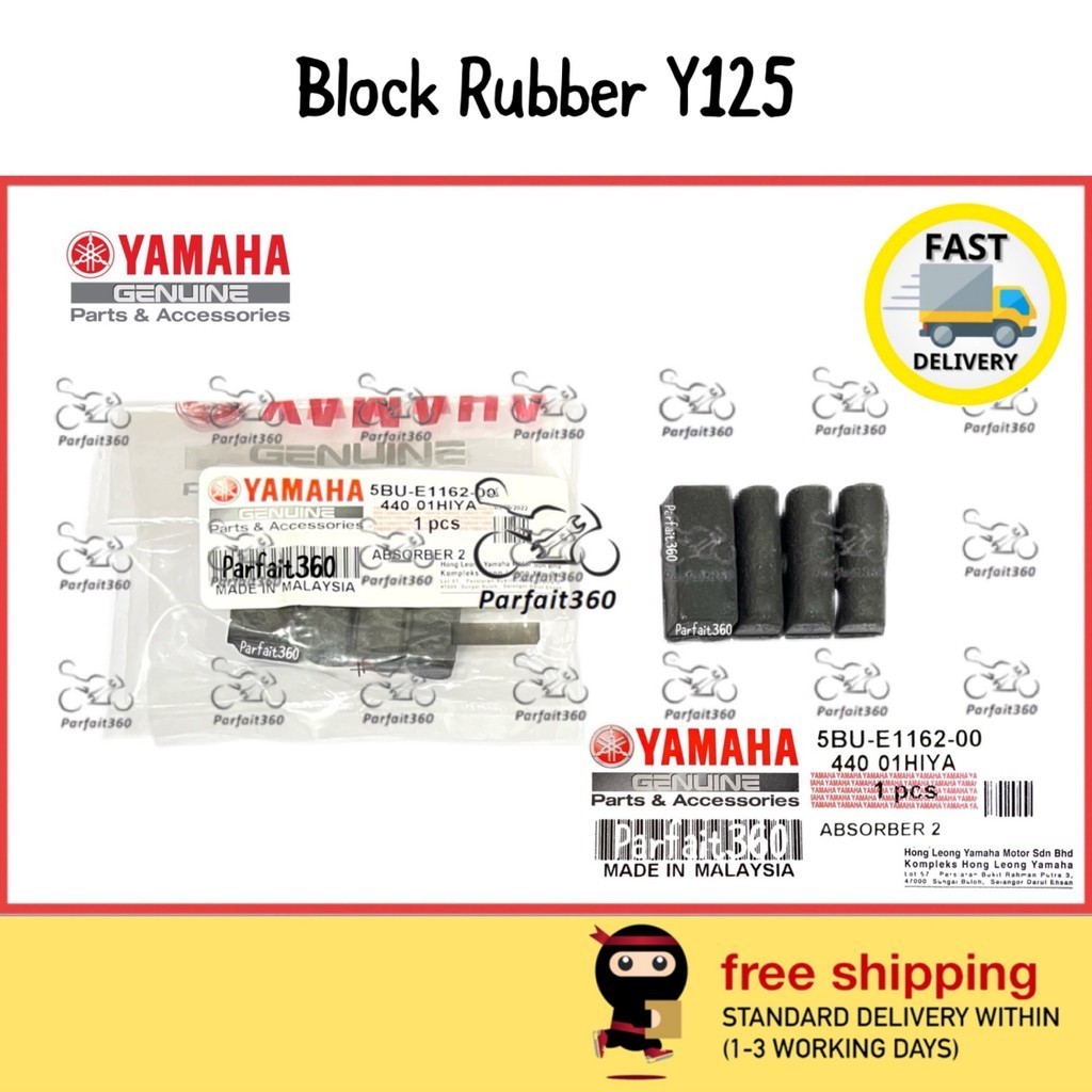 5BU-E1162 Y125ZR Absorber Block Rubber / Getah Damper Blok 100% HLY ...