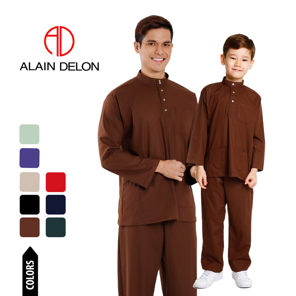 Alain Delon Baju Melayu Raya Cekak Musang Regular Fit Sedondon Budak ...