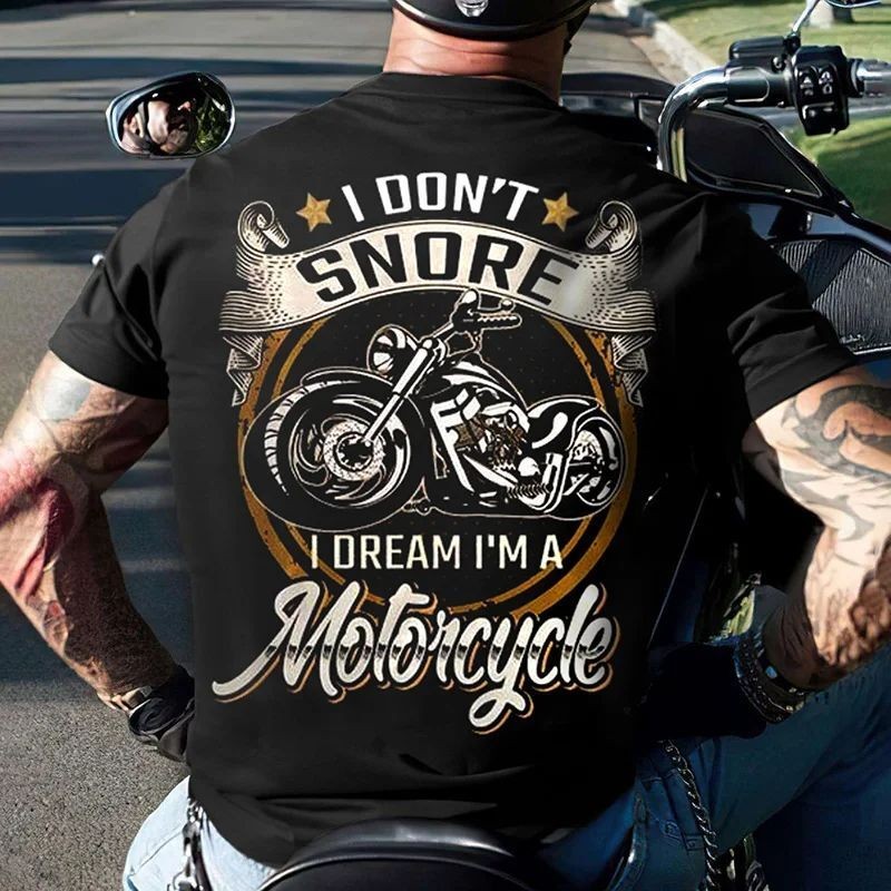Summer Motorcycle T For Men Motor Biker 3D Print Vintage Short Sleeve ...
