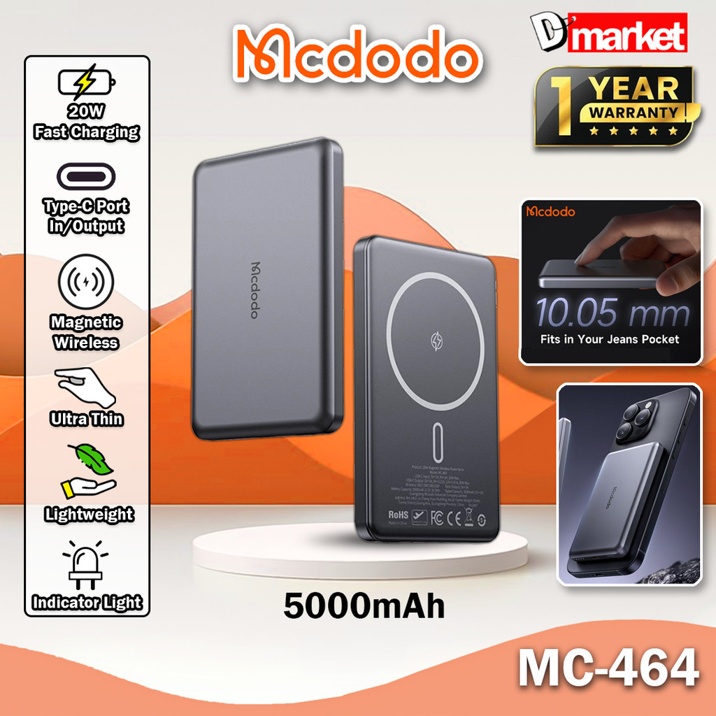 Mcdodo MC-464 5000mAh Powerbank Ultra Thin Pawer Bank Fast Charging ...