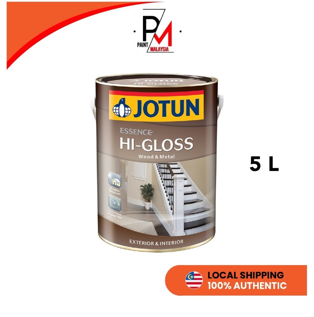 JOTUN Essence Hi-Gloss 5 Liter Gloss Finish For Wood & Metal Paint Oil ...