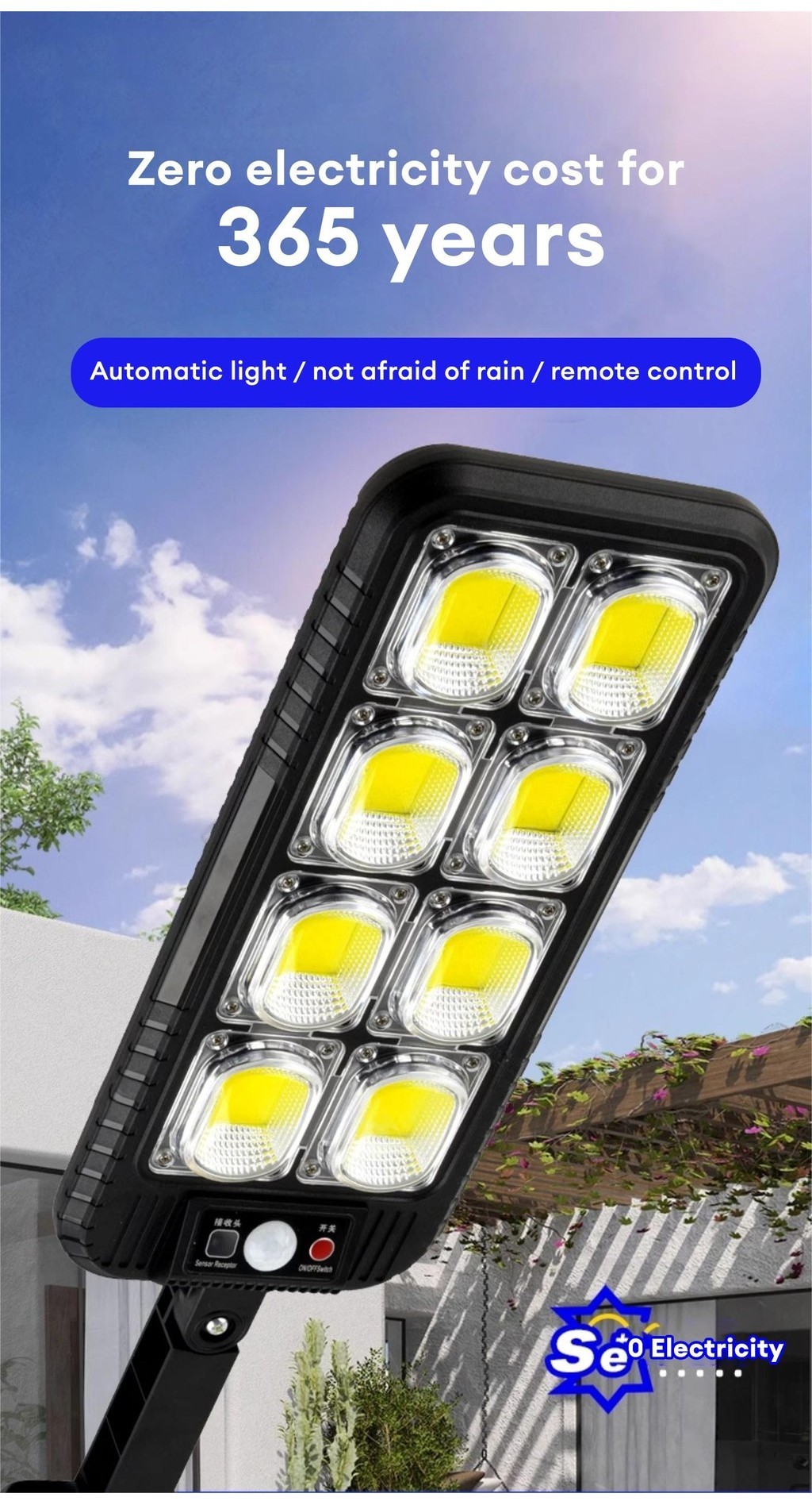 Solar Light 400W Lampu Solar Outdoor Lighting COB Waterproof IP67 ...