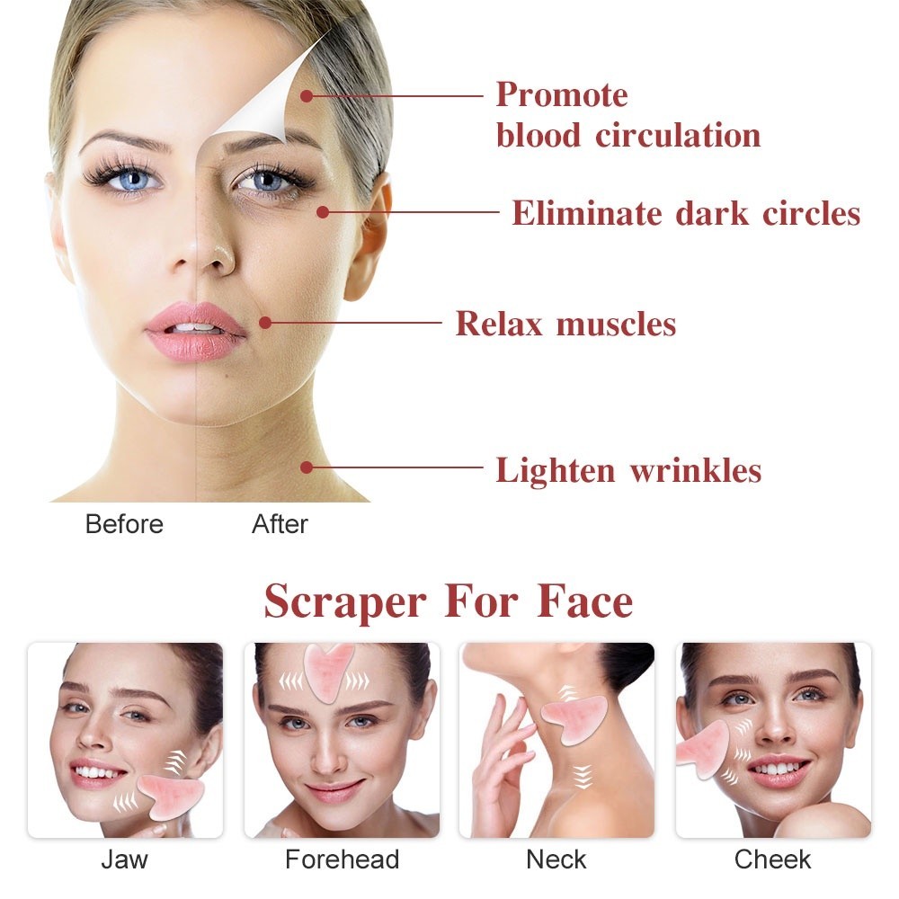 SALORIE Stainless Steel Guasha Scraping Massage Face Massager ...