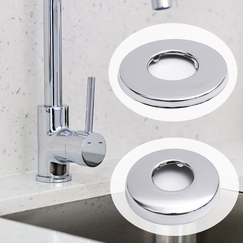 Stainless Steel Water Pipe Decorative Cover Self-Adhesive Shower Faucet ...