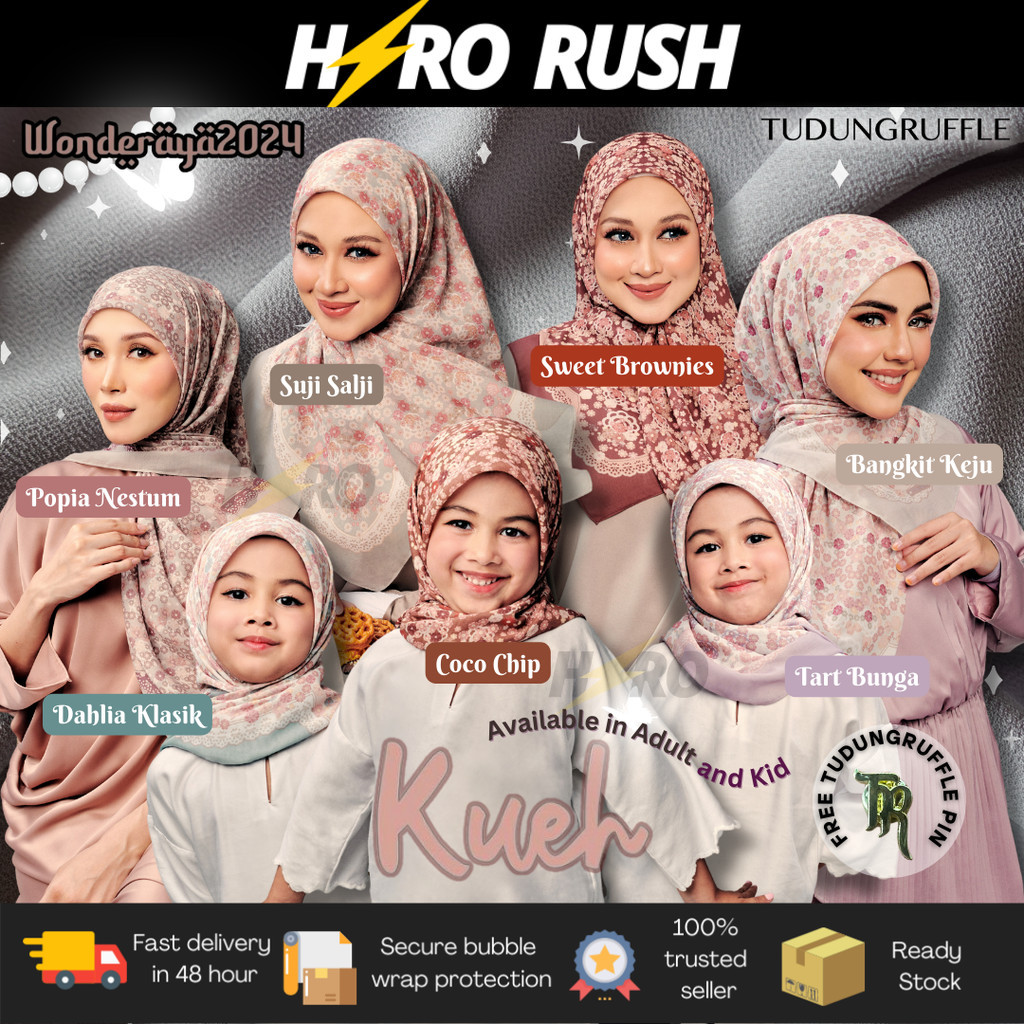 Tudung Ruffle Latest Printed Collection - Premium Cotton Voile and ...