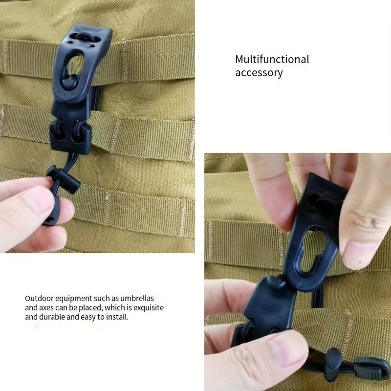 LUC 1/2PCS Molle Backpack Clip Adjustable Elastic Beam Fixing Clip ...