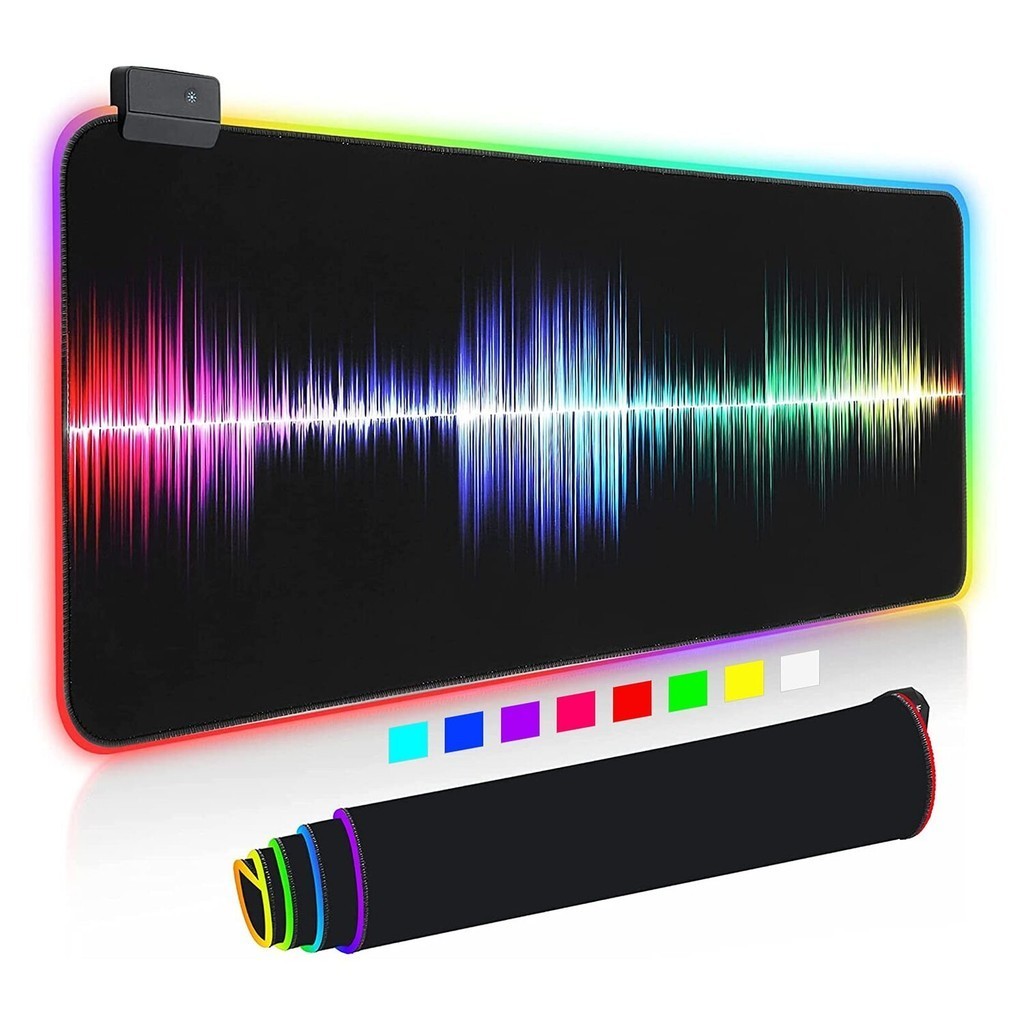 SIMEEGO RGB Gaming Mouse Pad, Led Mouse Pad Large Sized Soft Mousepad ...