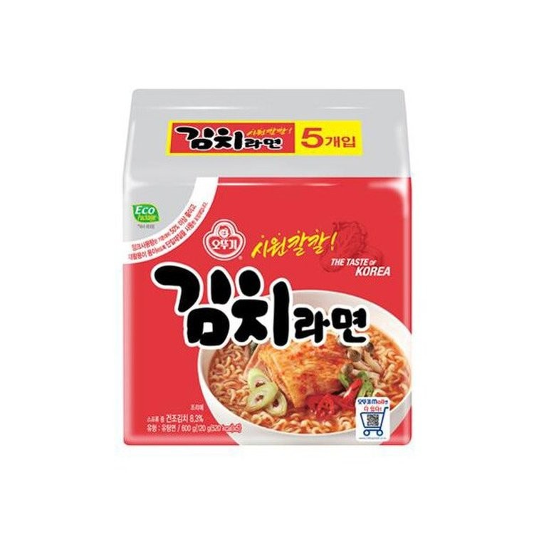 Ottogi Kimchi Ramen 120g x 5 韩国泡菜拉面 | Shopee Malaysia