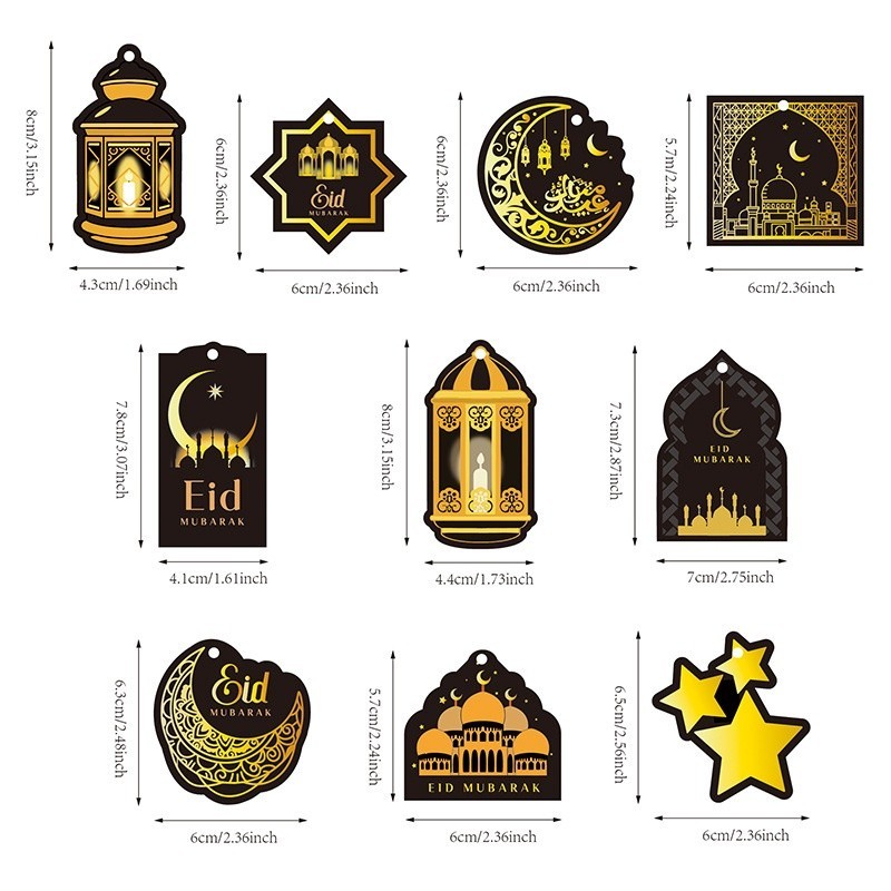 10pcs 2025 Raya Pendant Ramadan Ornament Lesser Bairam Vase Small ...