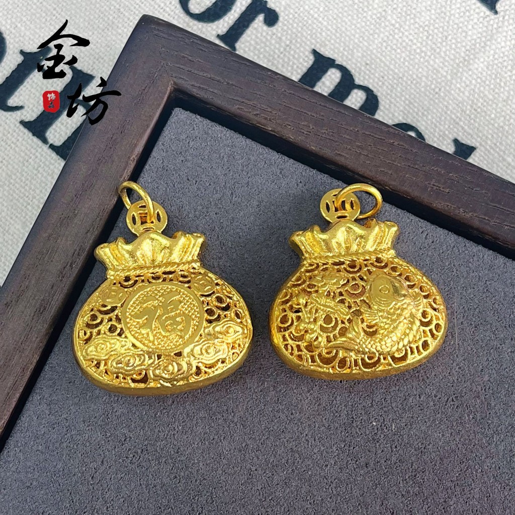 Beg Wang Ikan Koi Bersalut Emas Tradisional Loket Fortune Kalung ...